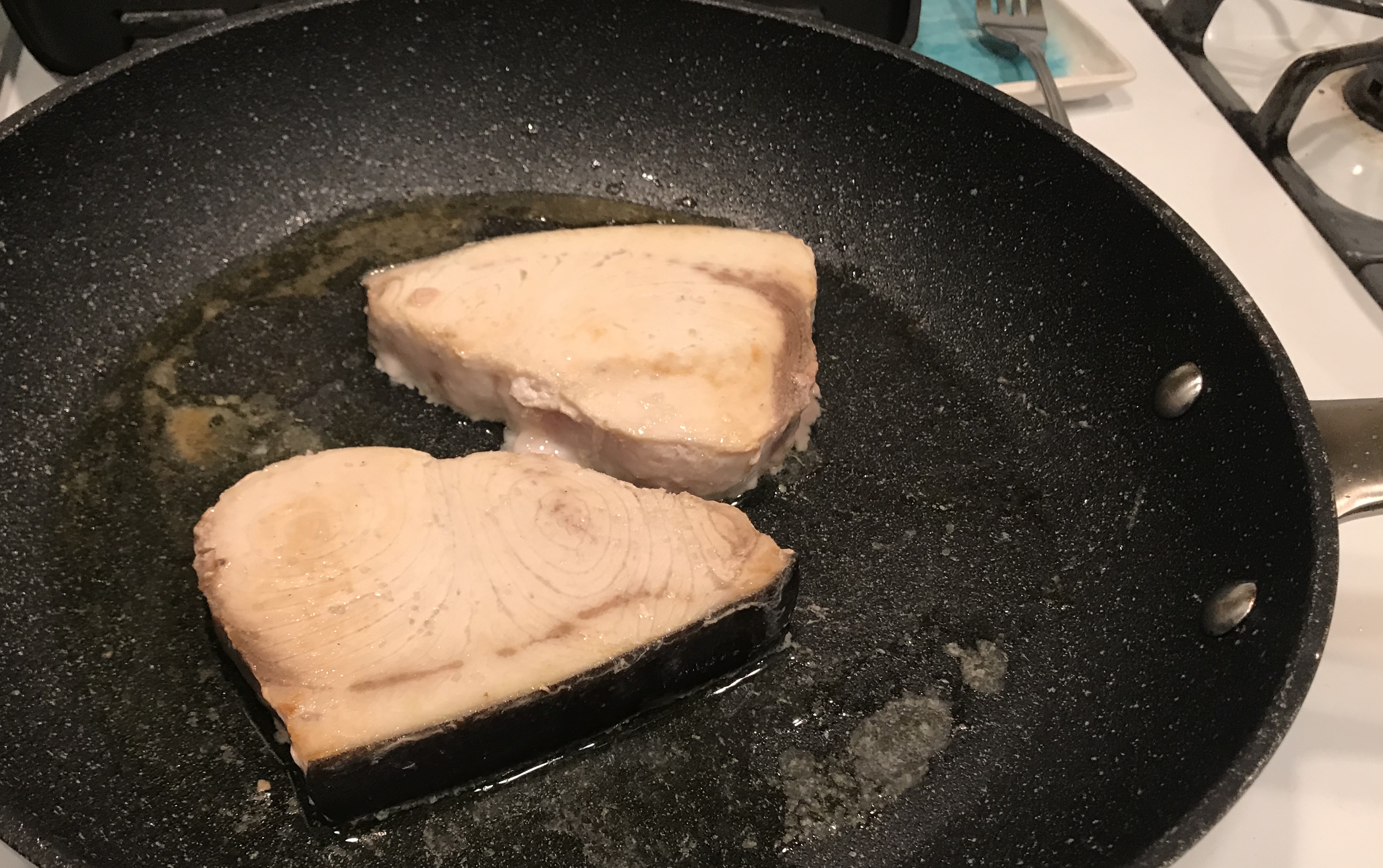 Dairy-Free Pan Roasted Swordfish with Garlic Spinach & Rosemary Red ...